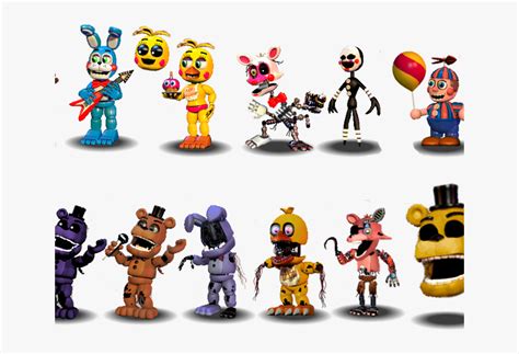 Fnaf 2 All Characters HD Png Download Transparent Png Image PNGitem