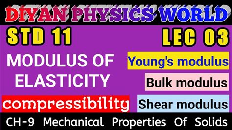 What Is Modulus Of Elasticity Class 11 At James Schofield Blog