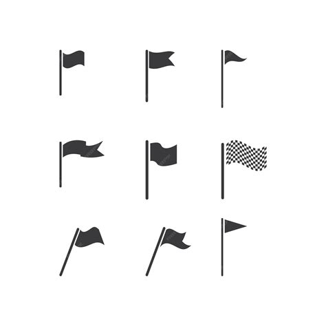 Premium Vector Flag Icon Flat Design Vector