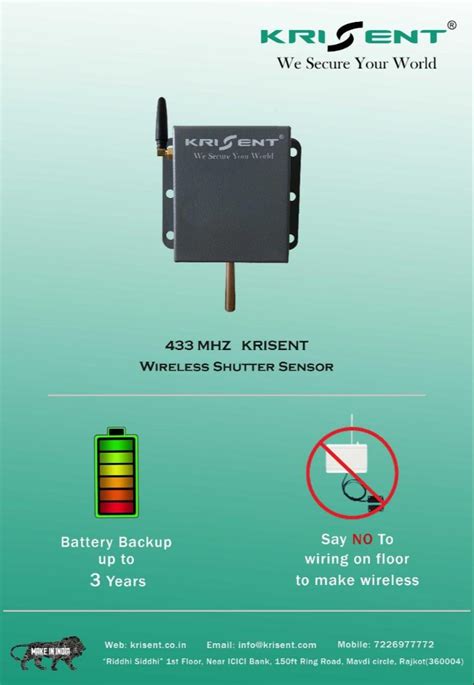 Mtr MILD STEEL SHUTTER SENSOR Model Type Wireless At Rs Piece In Rajkot