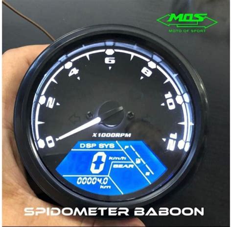 Adometer Odometer Spidometer Speedometer Bulat Led Plus Sensor