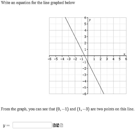solved write an equation for the line graphed below 5 4 3 2 1 1 2