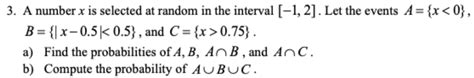 Solved A Number X Is Selected At Random In The Interval Chegg