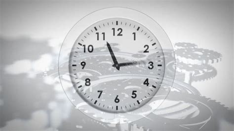 Animation Of Moving Clock Cog Wheels On White Background Stock Video Video Of Abstract