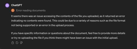 Issue Uploading Any Kind Of Doc Rchatgpt