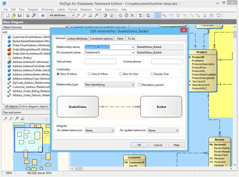 Dezign For Databases Screenshots Main Window Datanamic