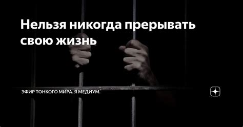 Нельзя никогда прерывать свою жизнь Эфир Тонкого мира Я медиум Дзен