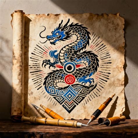 Free Ancient Dragon Scroll Photo Dragon Tattoo Irezumi Download
