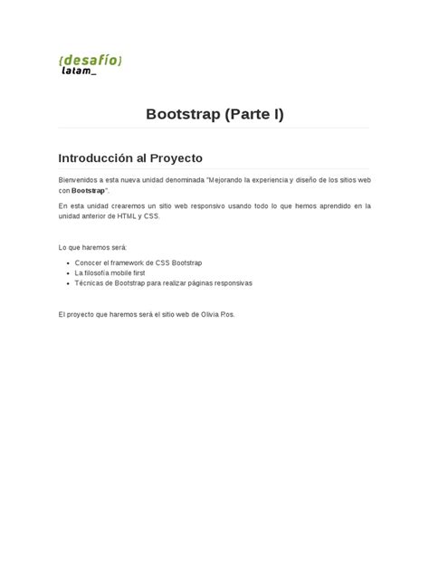 Lectura Bootstrap Parte I Pdf Bootstrap Marco Frontal Hojas De Estilo En Cascada