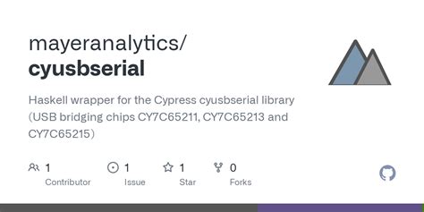 Github Mayeranalyticscyusbserial Haskell Wrapper For The Cypress