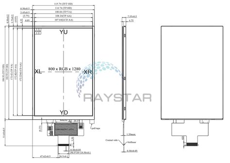 Inch Vertical X MIPI IPS TFT Module With RTP Raystar