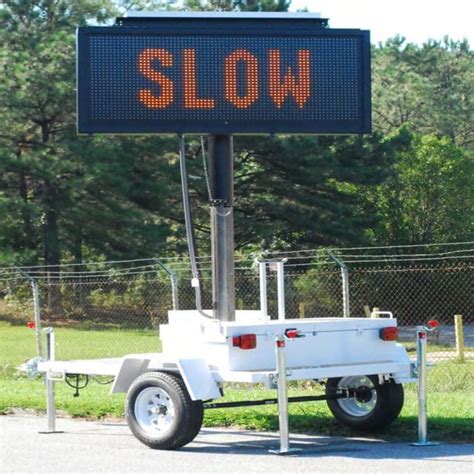 3 X 6 Trailer Mounted Message Sign Cms Gp232t Full Matrix Display