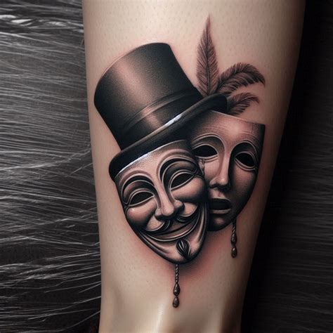 Theater Mask Tattoo Ideas A Symbol Of Duality Expression And Drama