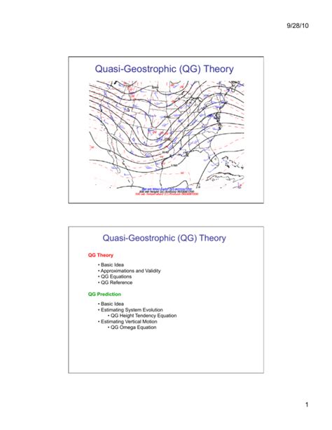 Quasi Geostrophic Qg Theory