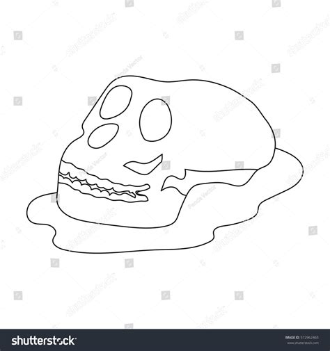 Human Fossils Icon Outline Style Isolated Stock Vector Royalty Free