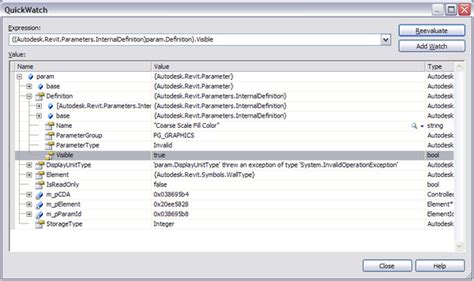 the building coder shared parameter visibility