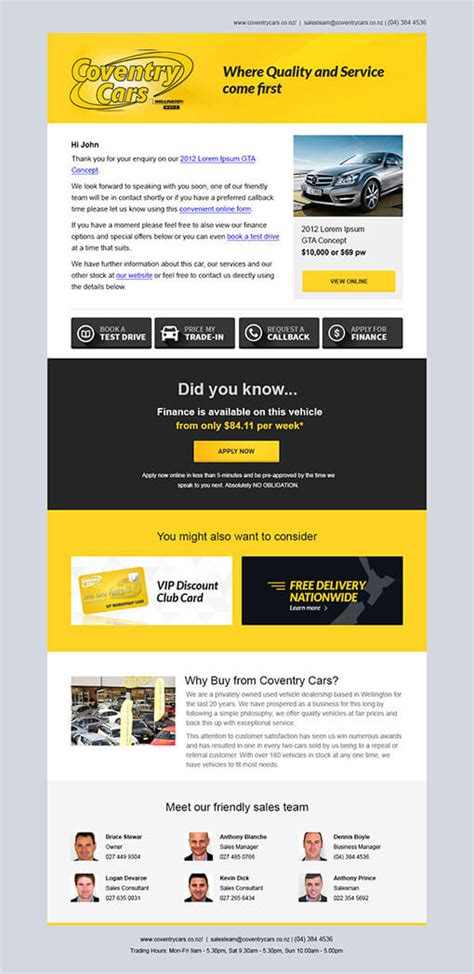 Email Enquiry Auto Responder For Car Dealers Auto Attendant