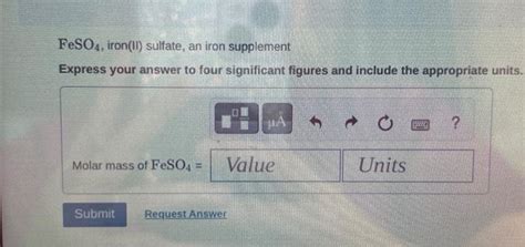 Solved Calculate The Molar Mass For Each Of The Following Chegg Com