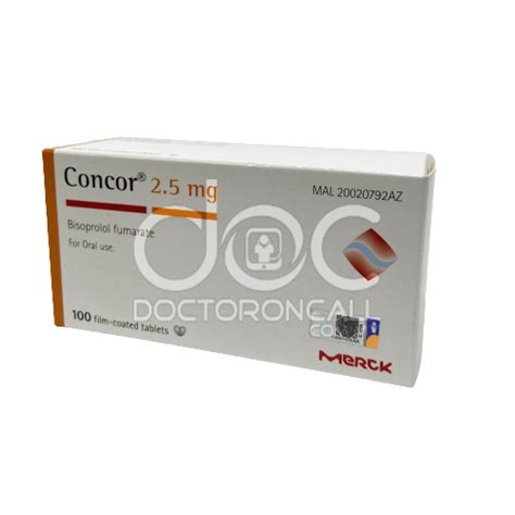 Buy Concor 25mg Tablet 100s Uses Dosage Side Effects Instructions