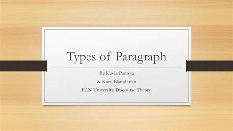 Pdf Types Of Paragraph Discourse Theory Dokumen Tips