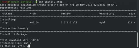 How To Install Htop On CentOS 8