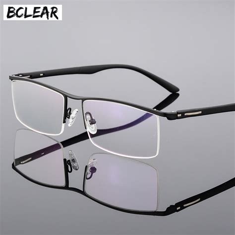 Mens Titanium Half Rim Eyeglasses Fuzweb