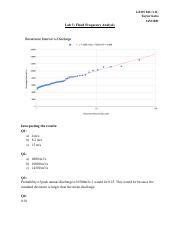 Lab 3 Flood Frequency Analysis Pdf GEOS 206 L2C Taylor Keba 16531881 Lab 3 Flood Frequency