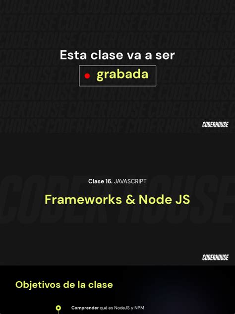 Clase 16 Frameworks Nodejs Pdf Script Java Modelo Vista