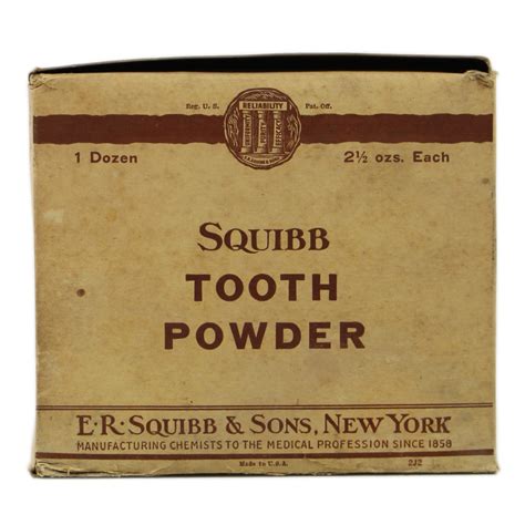 Powder Tooth E R Squibb And Sons Wartime Conservation Container