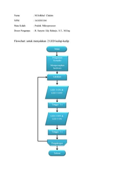 Percobaan Menyalakan 2 Led Kedap Kedip Pdf