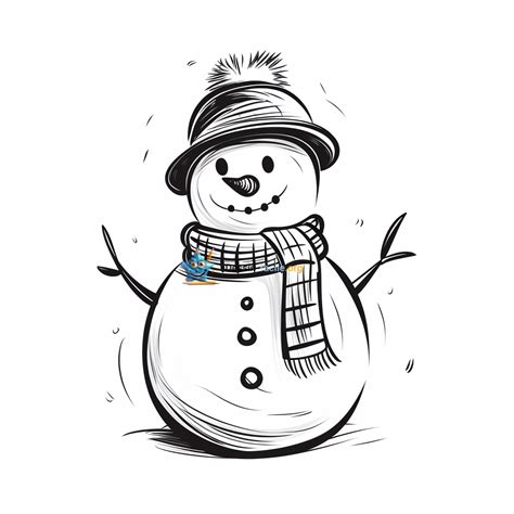Dessin Bonhomme De Neige Facile à Faire Et à Télécharger