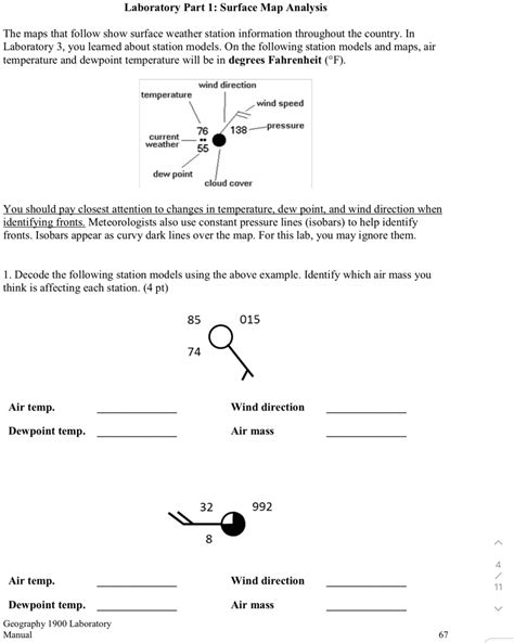 SOLVED The Question I Posted As A Picture Laboratory Part I Surface Map Analysis The Maps