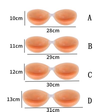Womens Invisible Reusable Strapless Bra A B C D Cup Bra Self Adhesive