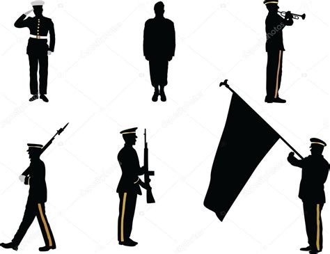 Soldiers Marching Silhouette Of