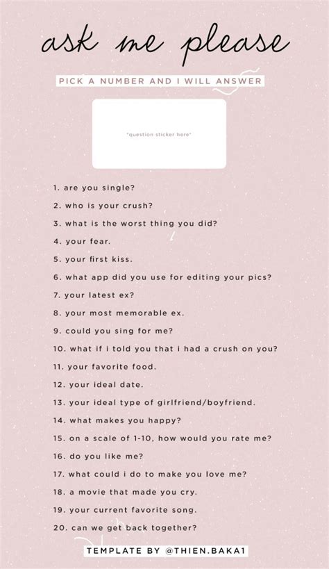 Instagram Story Pick A Number Questions Artofit