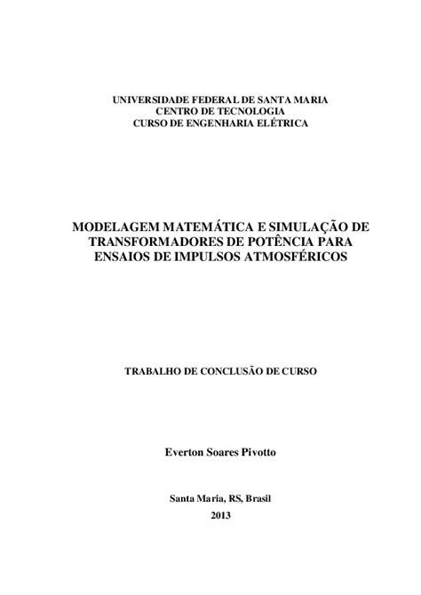 Pdf Mathematical Modeling And Simulation Of Power Transformers For Lightning Impulse Tests