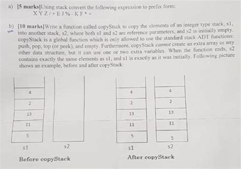 Solved A 5 Marks Using Stack Convert The Following