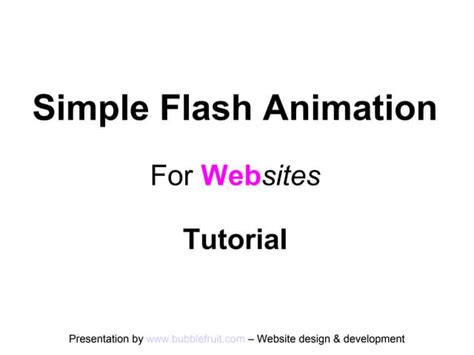 Simple Flash Animation Odp