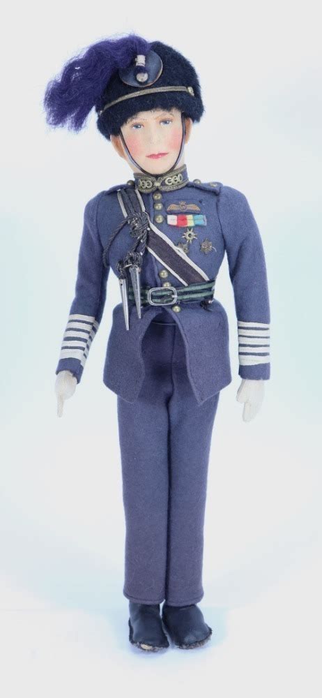 A King George Vi Alpha Farnell Cloth Doll In Raf Uniform English Circa