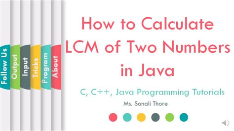 java program to calculate lcm of two numbers in java sonalithore llagt llagt youtube