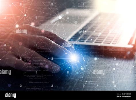 Finger On Mouse And Laptop Programming Web Developing Front End Web Developing Mix Media