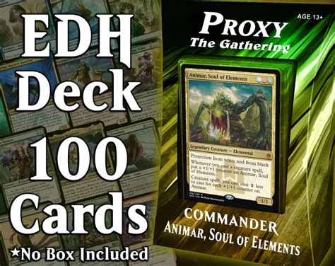 Animar Soul Of Elements Edh Proxies Full Edh Deck 100 Cards Battle