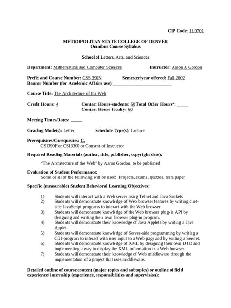 Cip Code 11 Doc Template Pdffiller