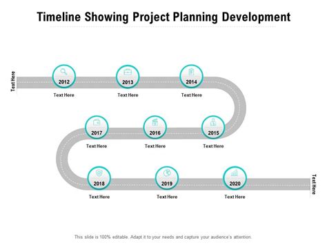 Timeline Showing Project Planning Development Ppt PowerPoint Presentation Gallery Graphic Tips
