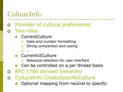 Ppt Globalization Support In Microsoft Net Framework Powerpoint