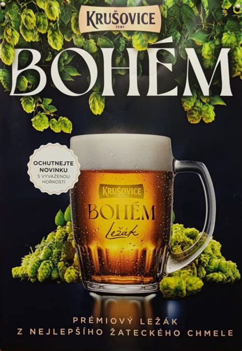 Krušovice Bohém Bar U ZelenÉho PtÁka