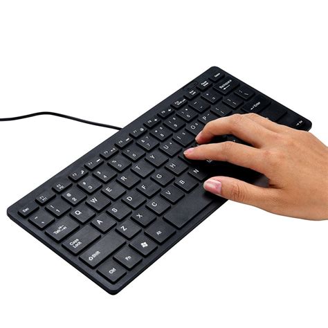 Mini 78 Keys Wired Keyboard With Keyboard Cover Computer Keypad For