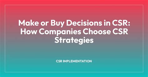 Csr Implementation • Csr Education