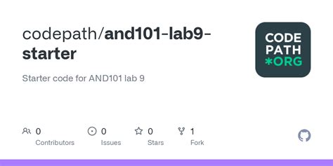 GitHub Codepath And101 Lab9 Starter Starter Code For AND101 Lab 9