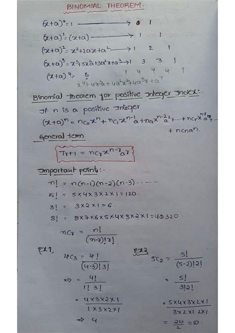 SOLUTION Binomial Theorem Studypool